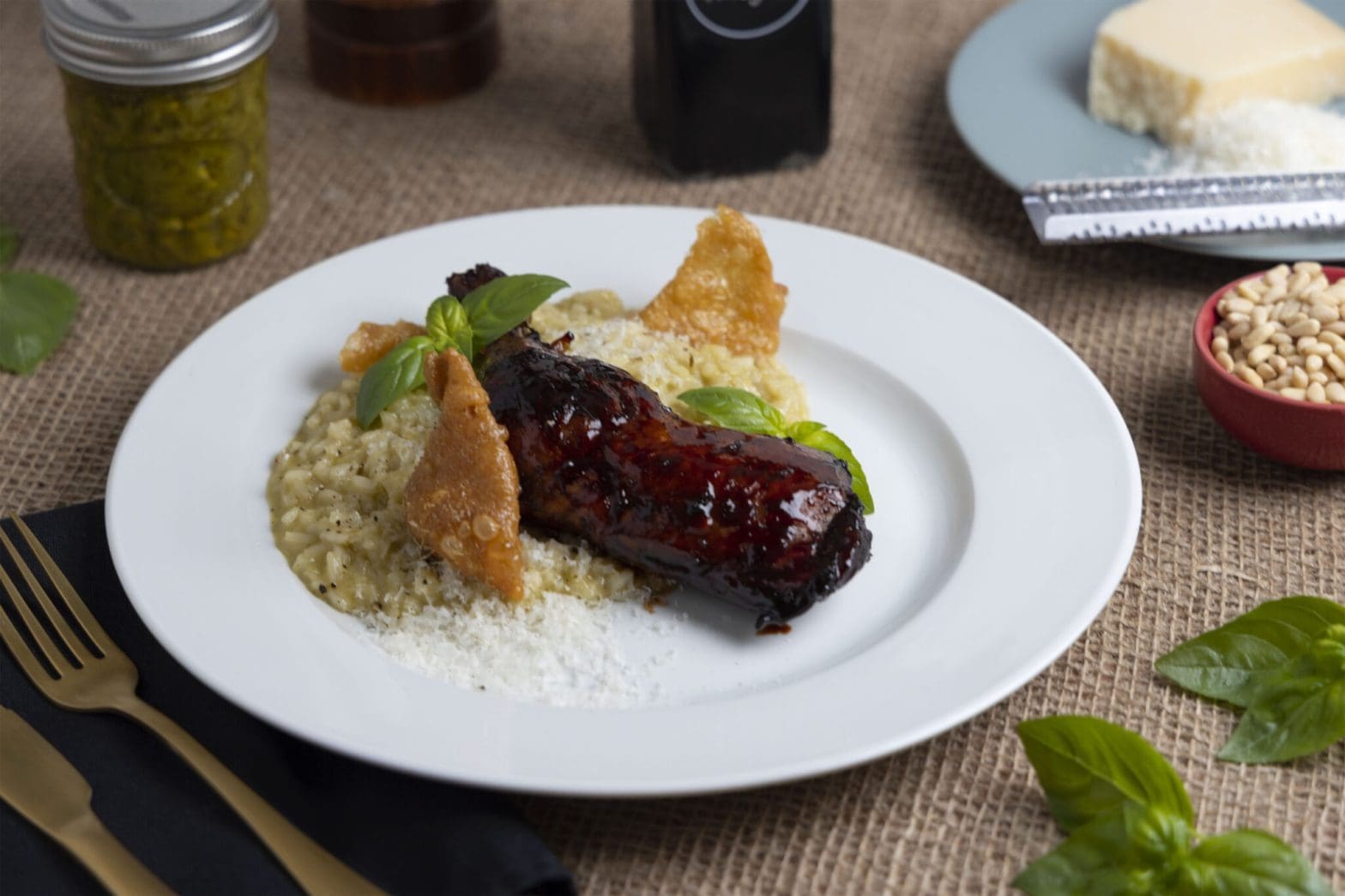 Balsamic Chicken & Pesto Risotto - Gusto TV