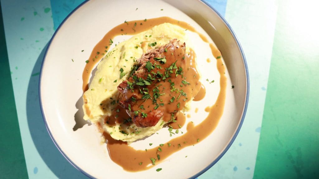 Stout and Espresso Gravy with Braised Bone-in Lamb Shoulder - Gusto TV