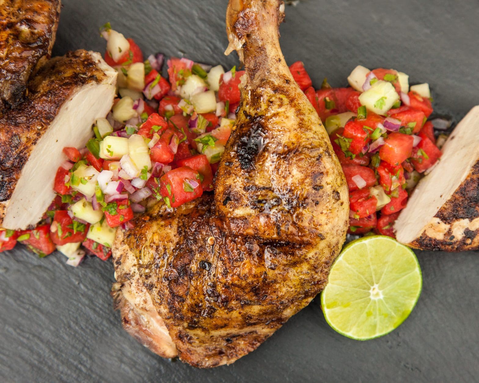Brick Chicken with Watermelon Salsa - Gusto TV