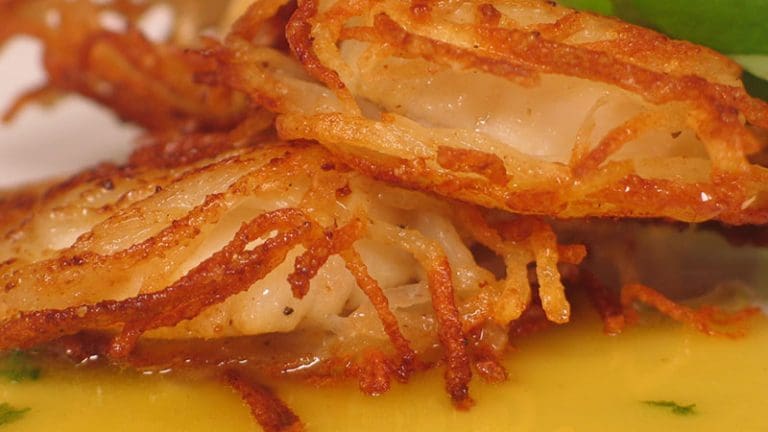 Crispy Scallop & Potato Sandwiches with Citrus Butter Sauce - Gusto TV