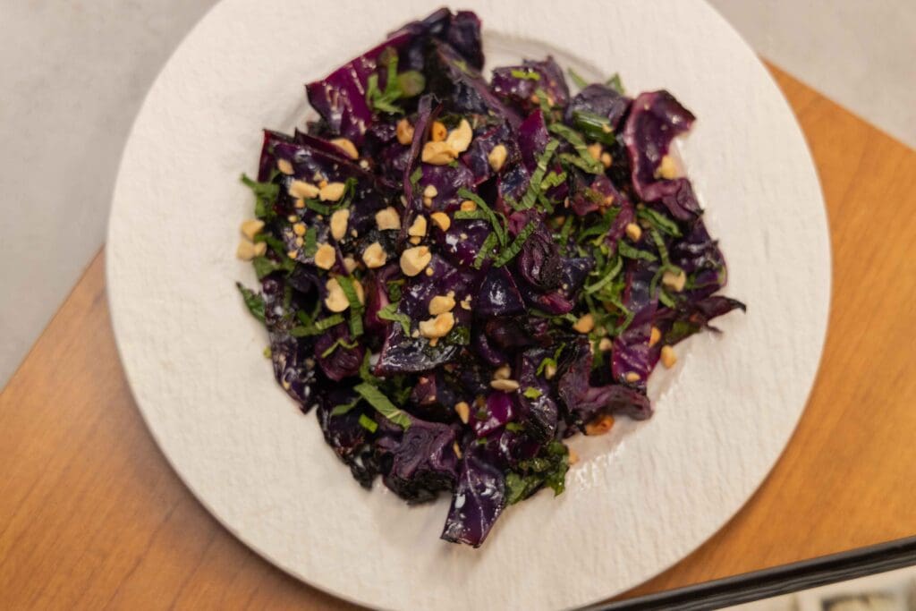 Spicy and Sour Grilled Cabbage with Chopped Peanut Vinaigrette - Gusto TV
